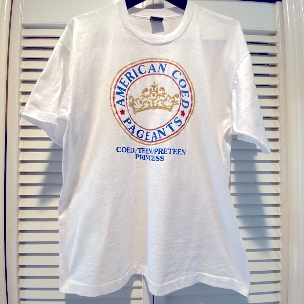 Vintage 90's Bedazzled American Co-Ed Pageants T-Shirt - Gem